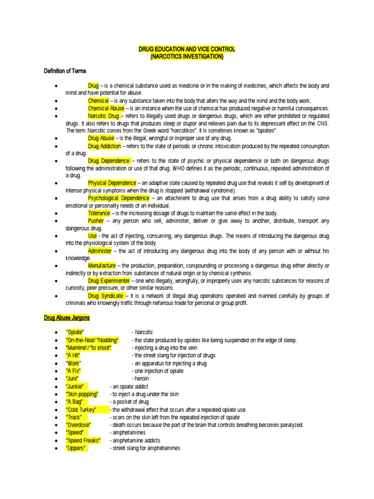 Drug Education and Vice Control | PDF | Opium | Substance Dependence