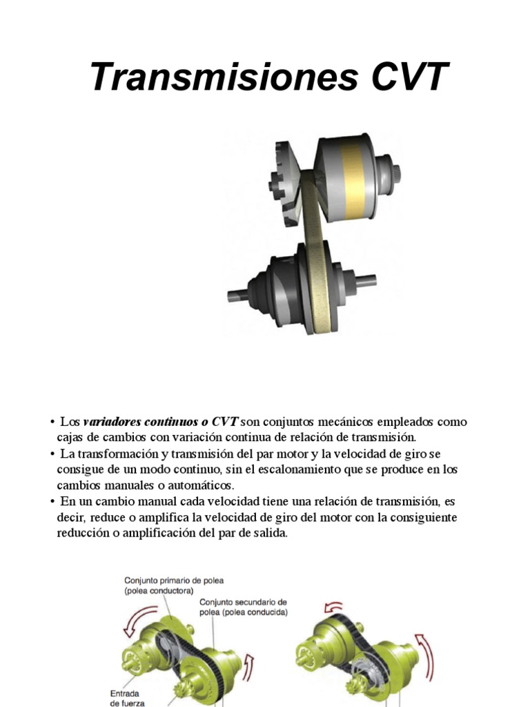 Transmisiones CVT PDF | PDF | Transmisión (Mecánica) | Turbina