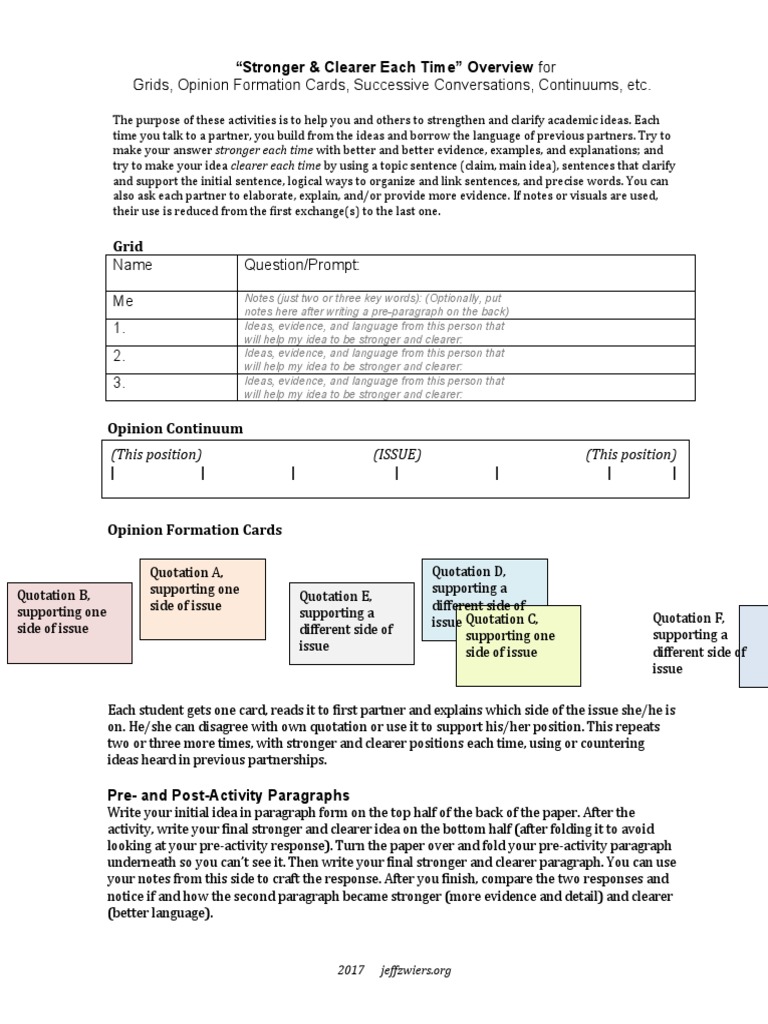 1 Stronger-Clearer Overview | PDF | Paragraph | Question
