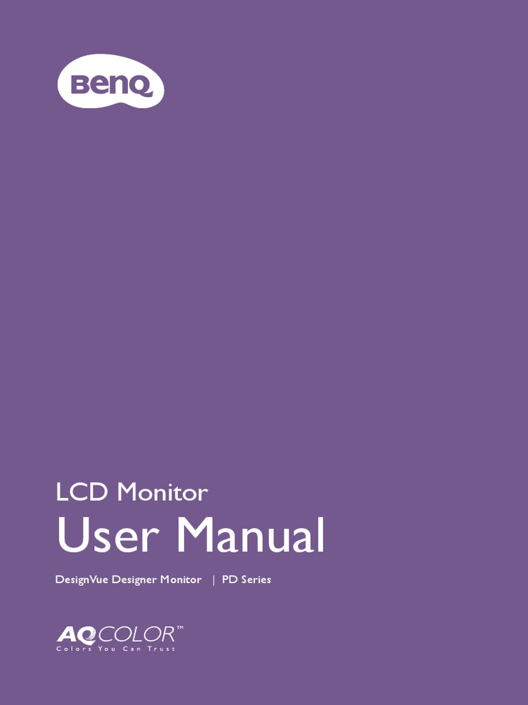 User Manual: LCD Monitor | PDF | Computer Monitor | Menu (Computing)