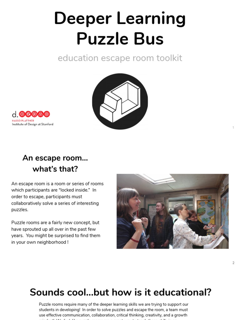 Educational Escape Room Toolkit | PDF | Collaboration | Critical Thinking