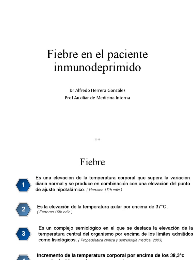 Fiebre en El Paciente Inmunodeprimido | PDF | Septicemia | Patologia ...