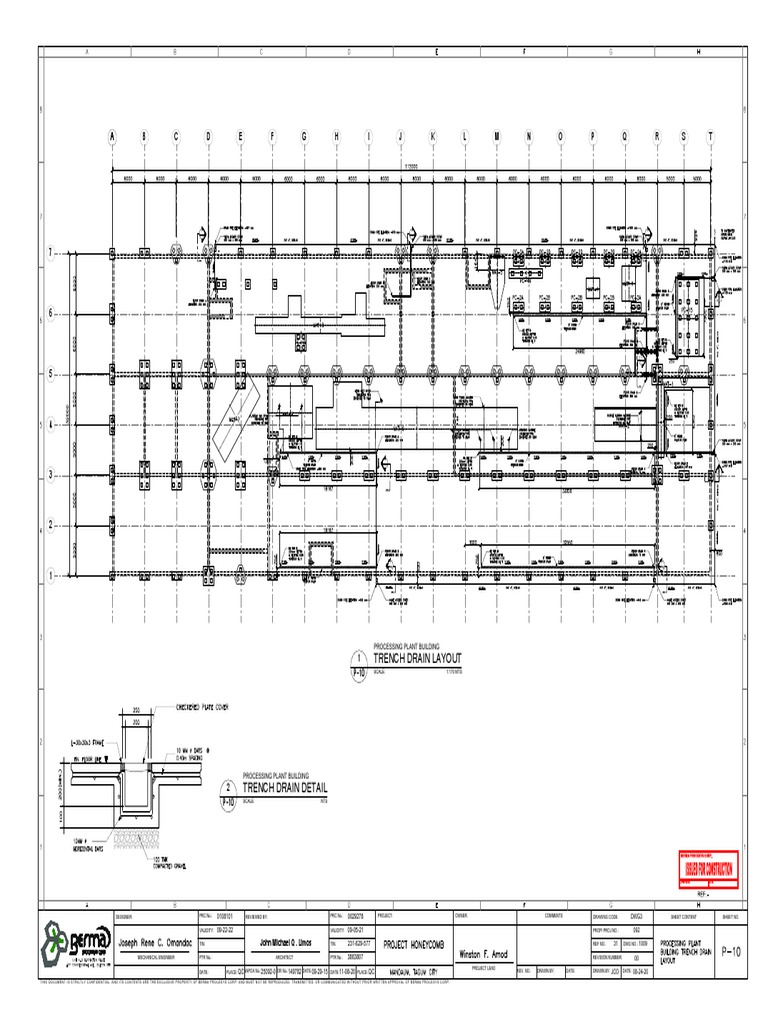 092-31-1009-3-00 - Processing Plant Trench Drain Layout | PDF