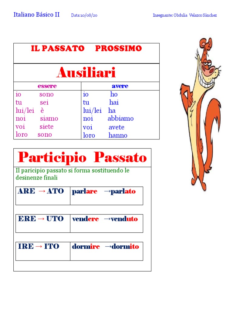 Esercizi Passato Prossimo | PDF