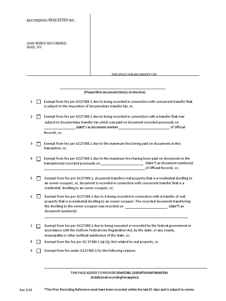 Recording Cover Page PDF | PDF | Fee | Social Institutions