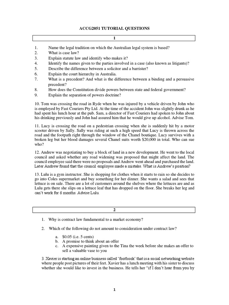 ACCG2051 Tutorial Questions | PDF | Takeover | Loans