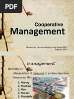 Organization and Management of Cooperatives | PDF | Quorum | Board Of ...