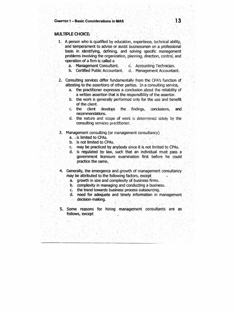 CH 01 - Basic Consideration in MAS | PDF