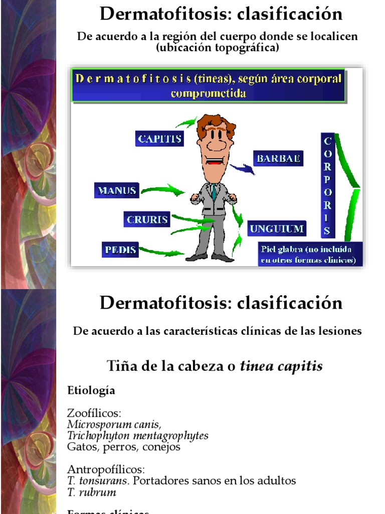 Clasificación de Dermatofitosis | PDF | Epidemiología | Enfermedades ...