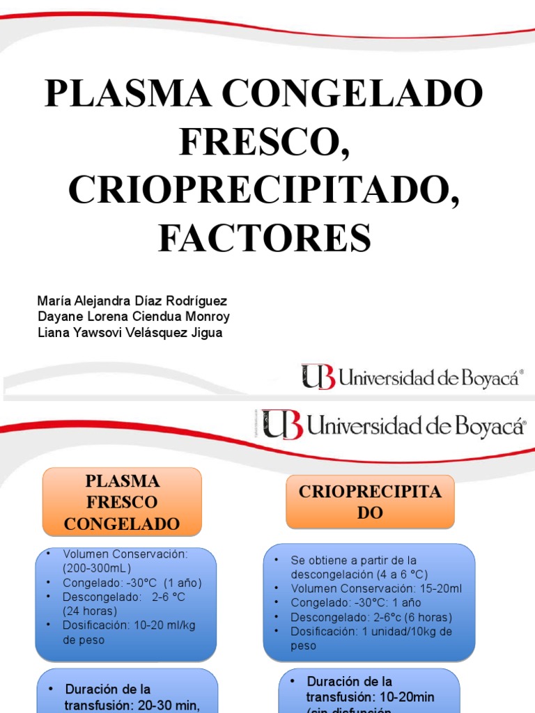 Plasma Fresco Congelado | PDF