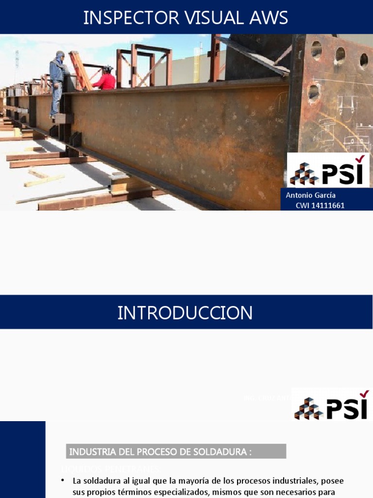 Inspección Visual y Normativas AWS en Soldadura | PDF | Ultrasonido ...