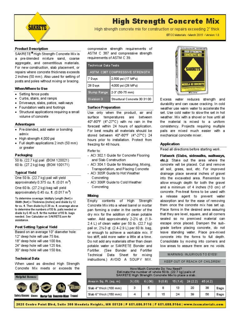 Concrete High Strength | PDF | Concrete | Building Engineering