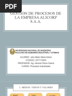 Alicorp Saa Esquema de Procesos | PDF | Logística | Marketing