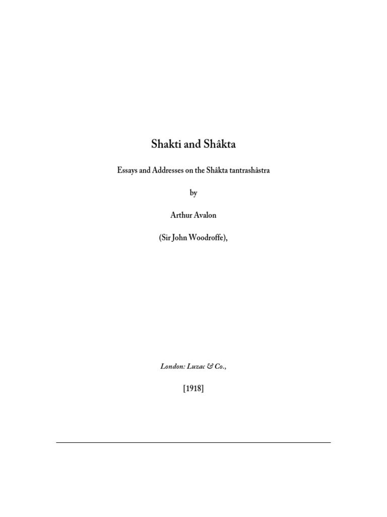 Shaktiand Shakta | PDF | Brahman | Tantra