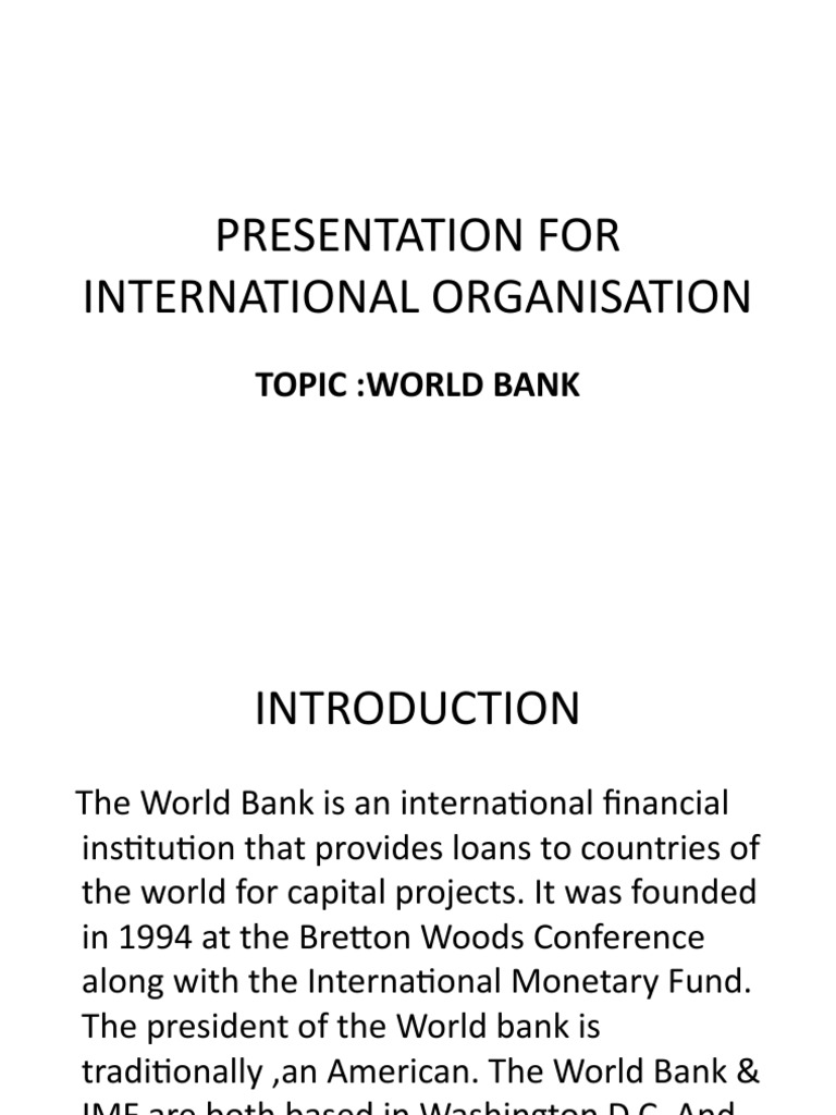 World Bank | PDF | World Bank | International Monetary Fund