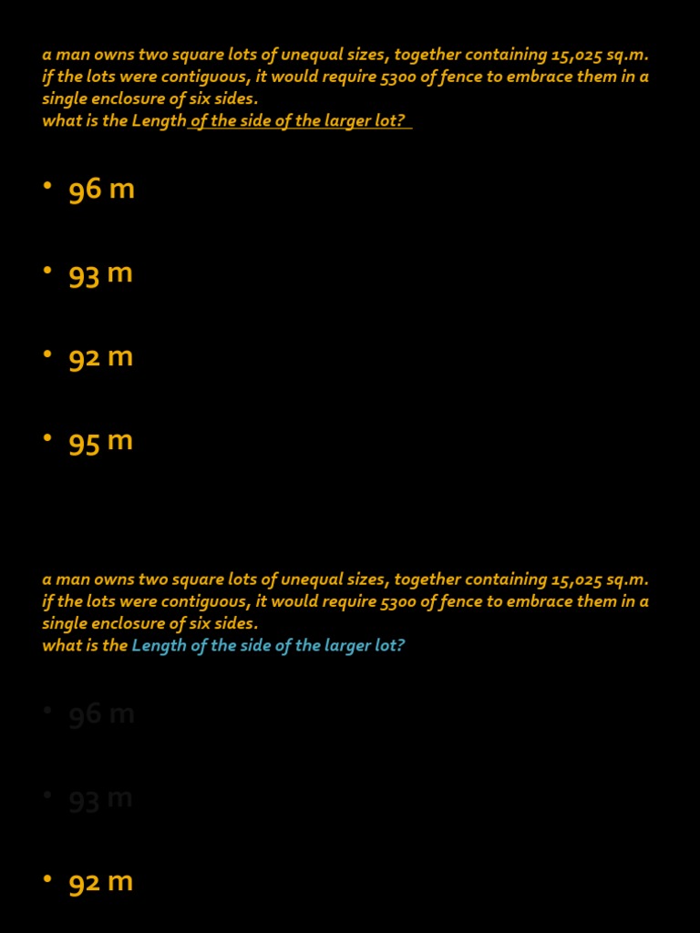 Math Sample Problems - 1-45 | PDF | Elementary Geometry | Geometric Shapes