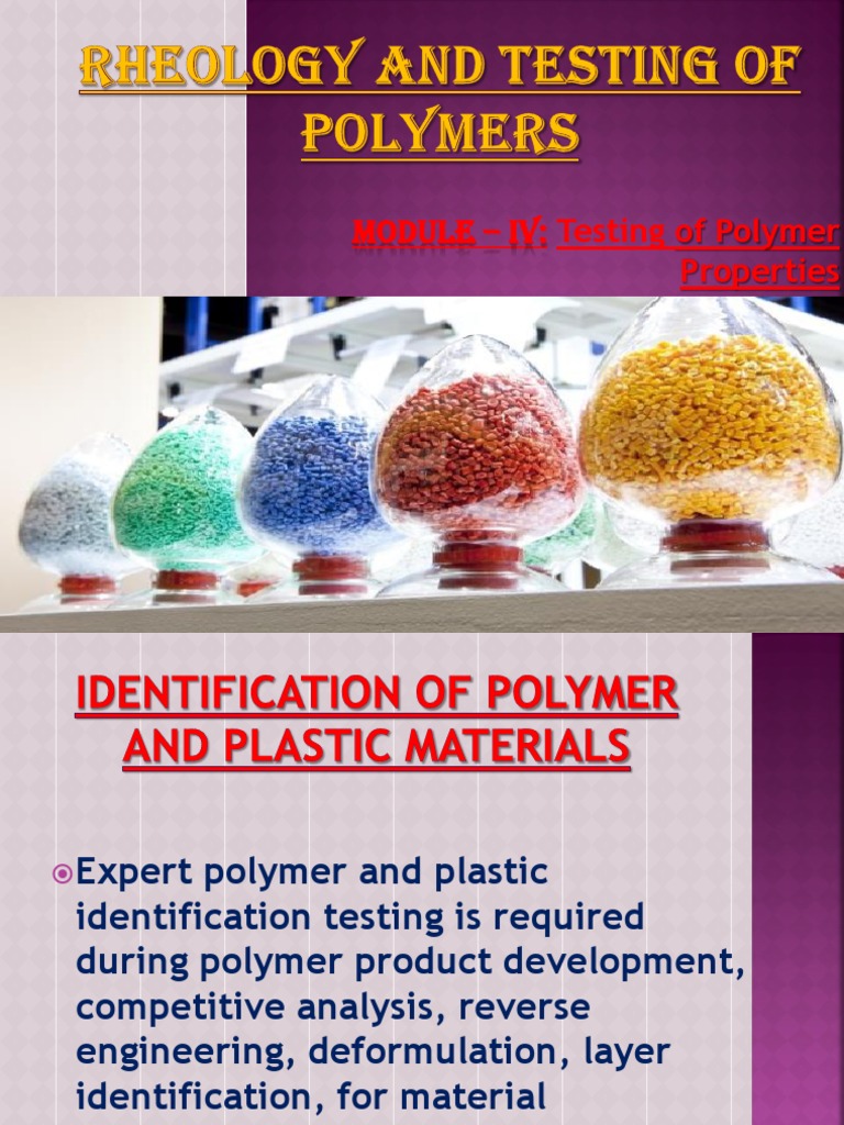 Polymer Identification Techniques Overview | PDF | Thermoplastic | Plastic