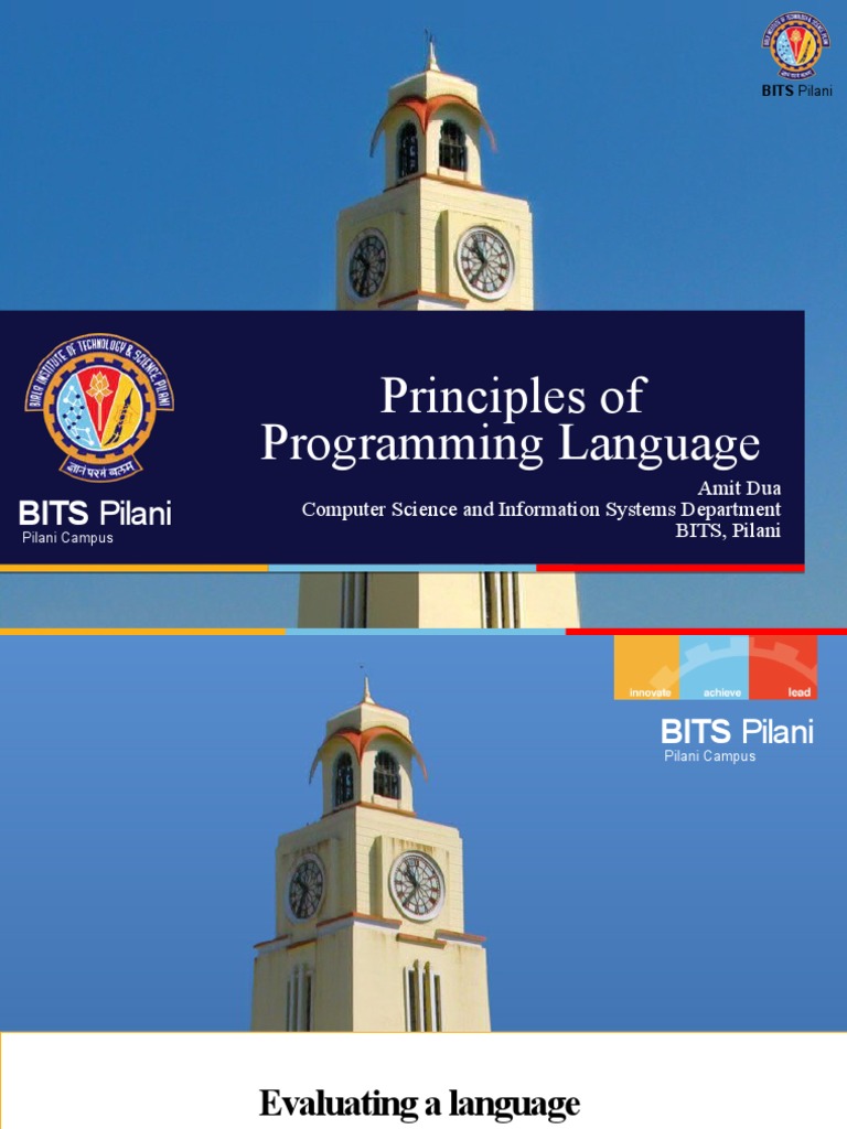 Principles of Programming Language: BITS Pilani | PDF | Compiler | Computer Programming