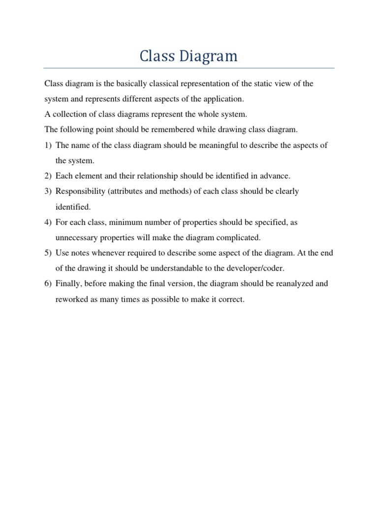 6 Class Diagram - 1 | PDF | Namespace | Class (Computer Programming)