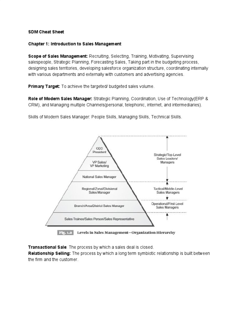 SDM Cheat Sheet | PDF | Sales | Forecasting