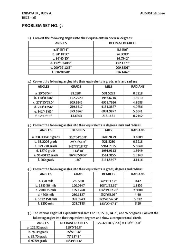 Problem Set No. 5 | PDF | Compass | Navigation