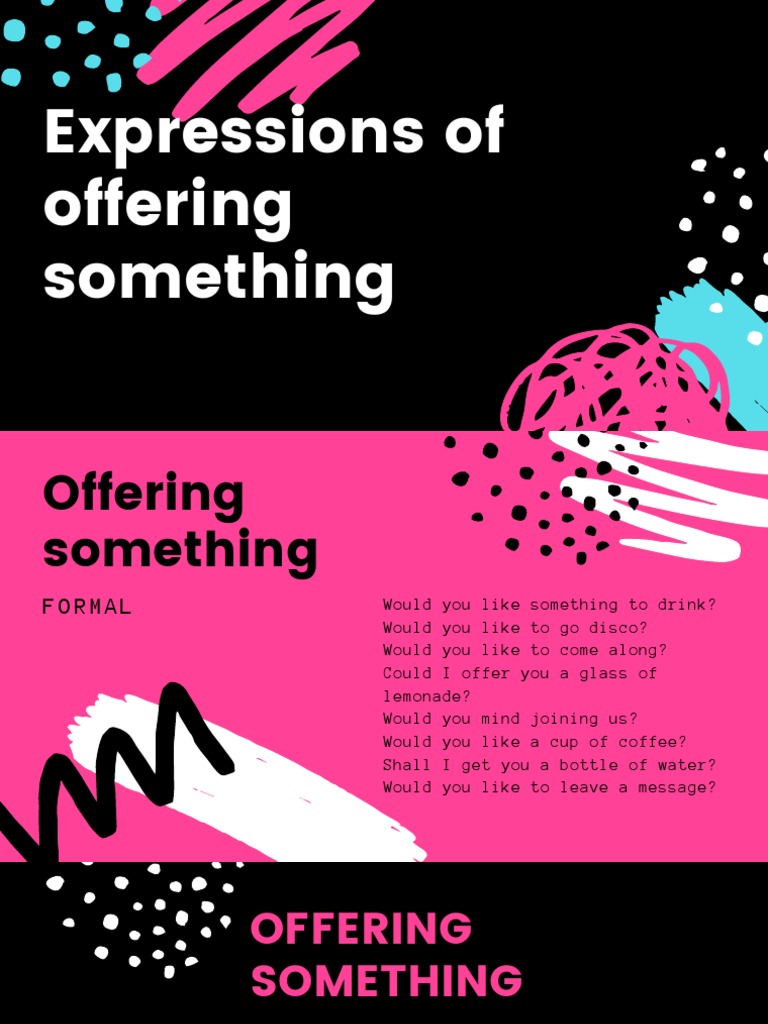 Expressions of Offering Something | PDF