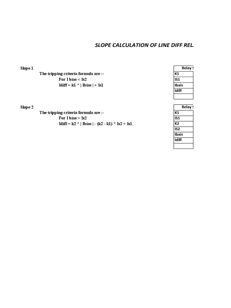 Slope Calculation of Line Diff Relay P543 | PDF
