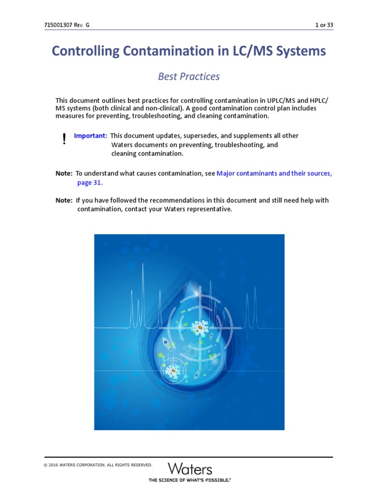 Controlling Contamination in LCMS Systems | PDF | High Performance ...