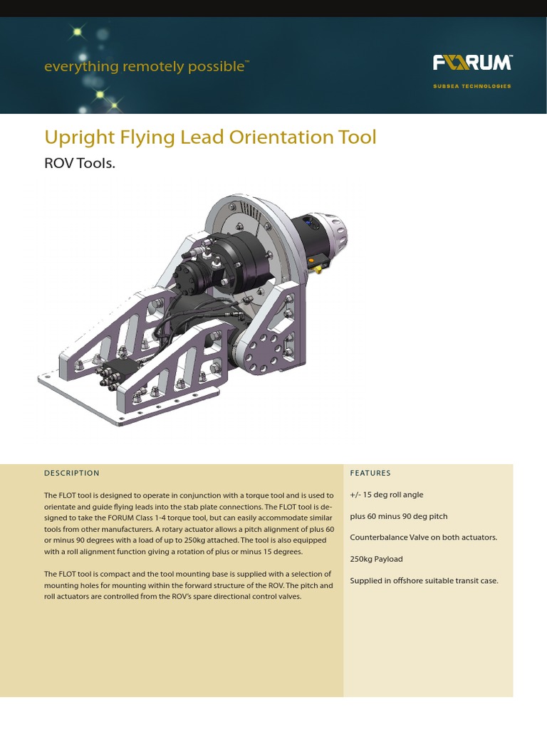 Upright Flying Lead Orientation Tool: ROV Tools | PDF | Valve | Tools