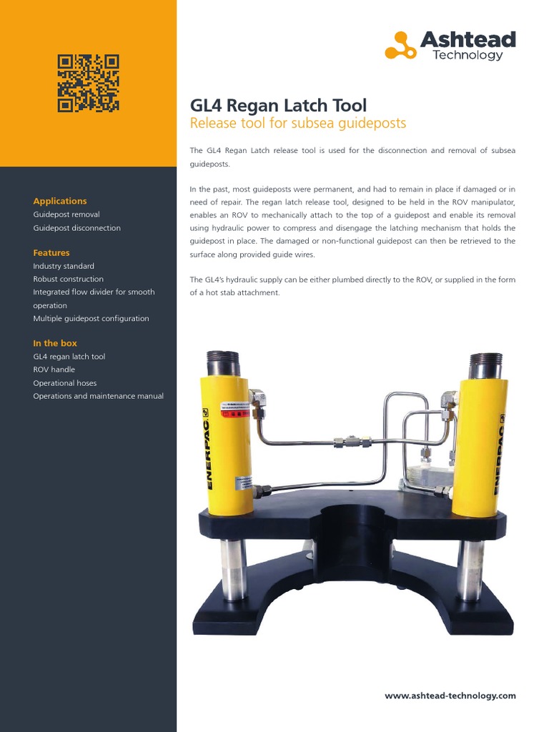 GL4 Regan Latch Tool: Release Tool For Subsea Guideposts | PDF