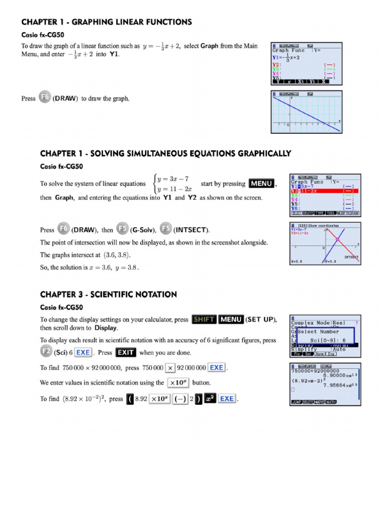 Casio CG-50 Guide IB Maths AA SL | PDF