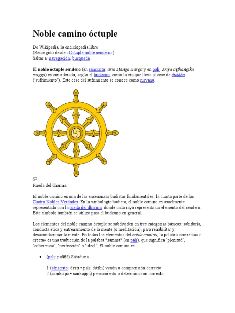 Noble Camino Óctuple | Descargar gratis PDF | Noble Óctuple Sendero ...