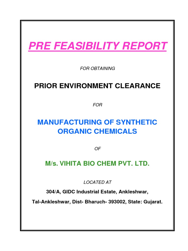 Pre Feasibility Report: Prior Environment Clearance | PDF | Waste ...