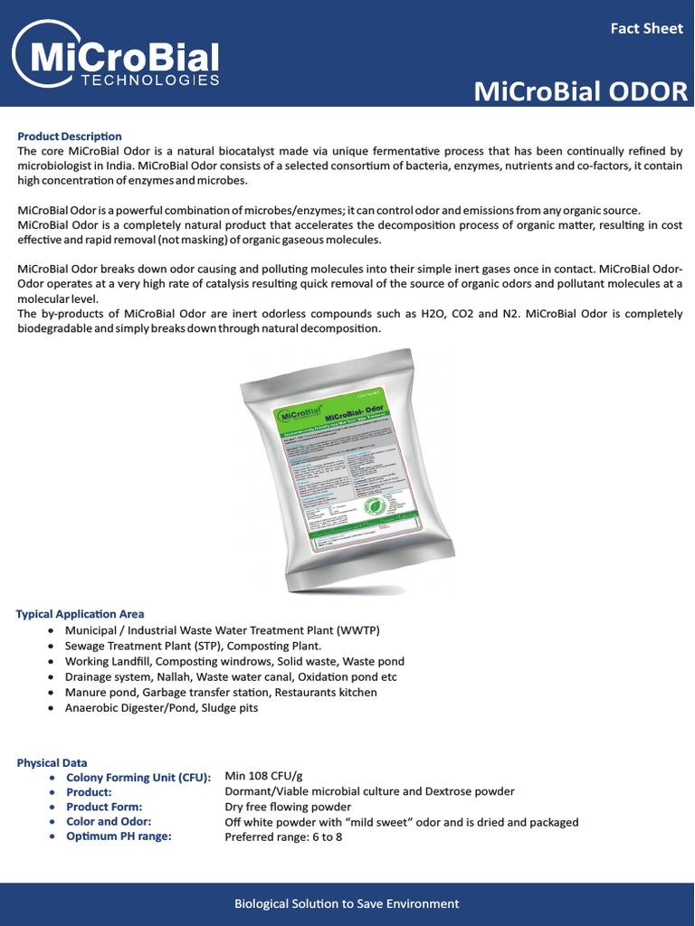 Microbial Odor PDF | PDF | Sewage Treatment | Municipal Solid Waste