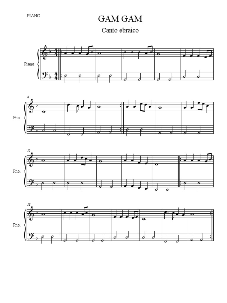 GAM GAM Pianoforte | PDF