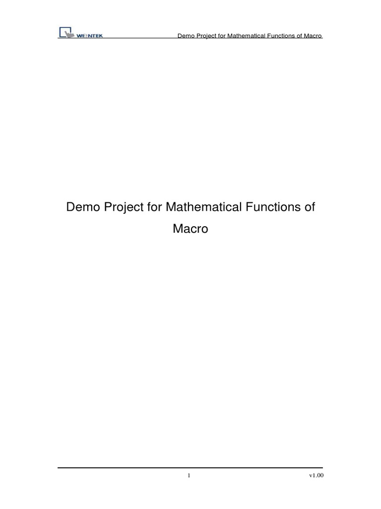 Demo Project For Mathematical Functions of Macro | PDF | Trigonometric Functions | Special Functions