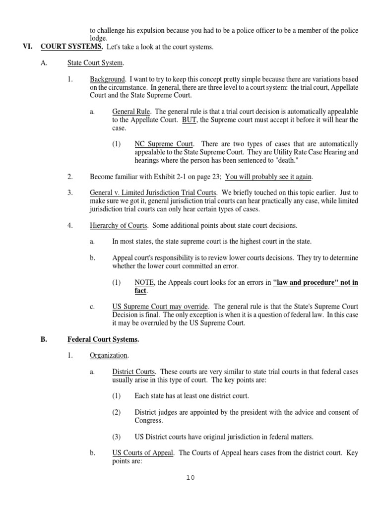 Vi. Court SYSTEMS. Let's Take A Look at The Court Systems | Download ...