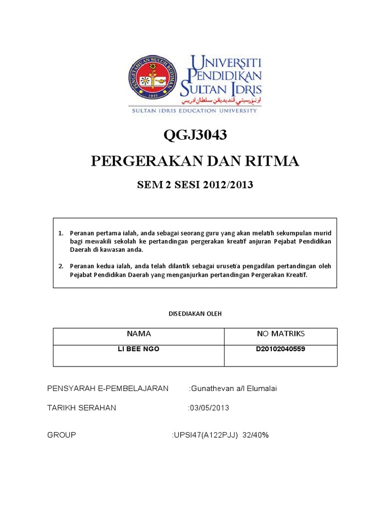 OGJ 3043 Tugasan Pergerakan Dan Ritma | PDF