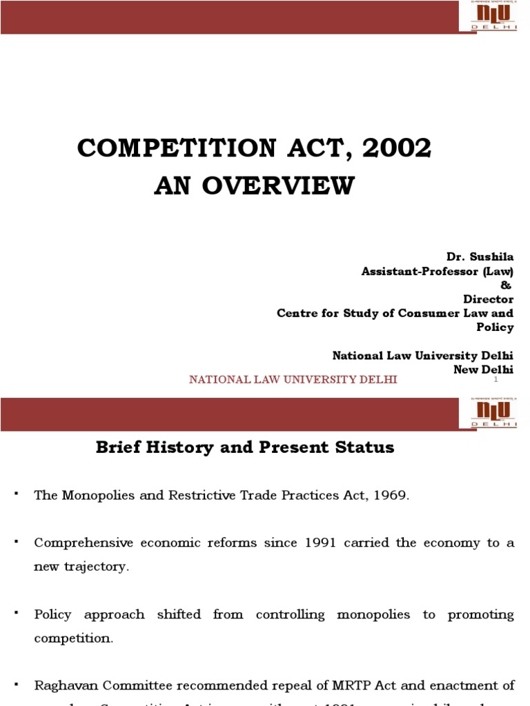 Overview of India's Competition Act, 2002 | PDF | Public Law | Virtue