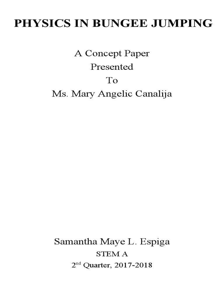 Physics in Bungee Jumping | PDF | Potential Energy | Force