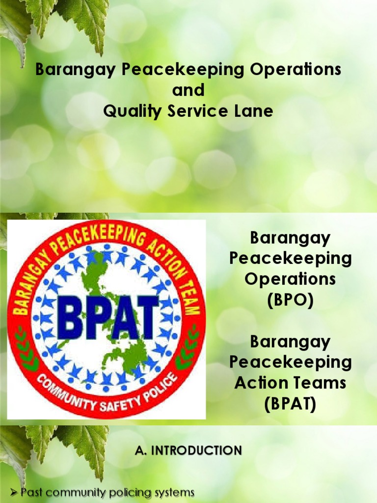 Barangay Peacekeeping Operations 2020 | PDF | Peacekeeping | Police