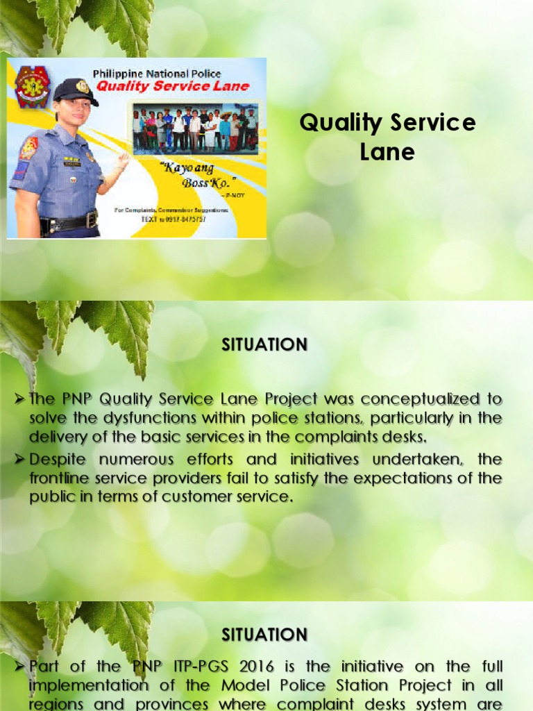 Quality Service Lane 2020 | PDF | Police | It Service Management