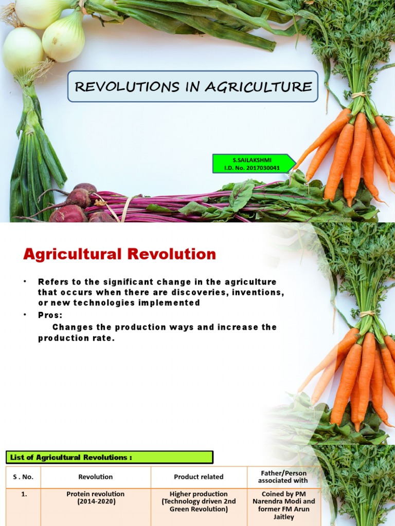 Agricultural Revolutions Overview | PDF | Vegetable Oil | Foods
