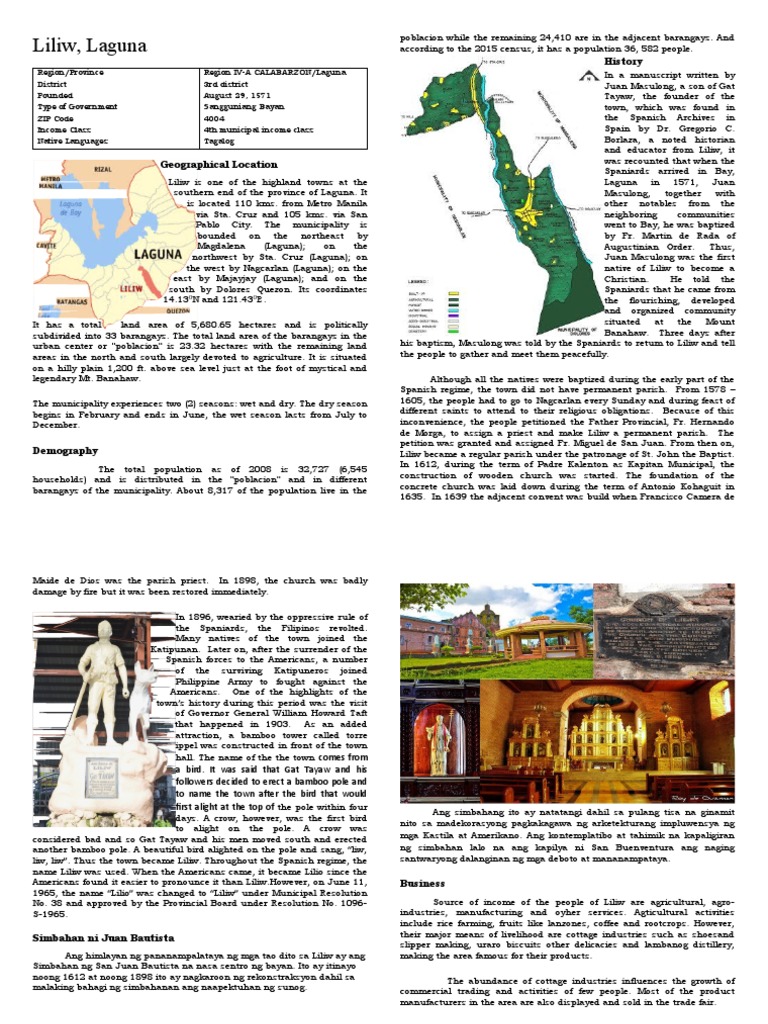 Local History (Liliw, Laguna) | PDF | Philippines