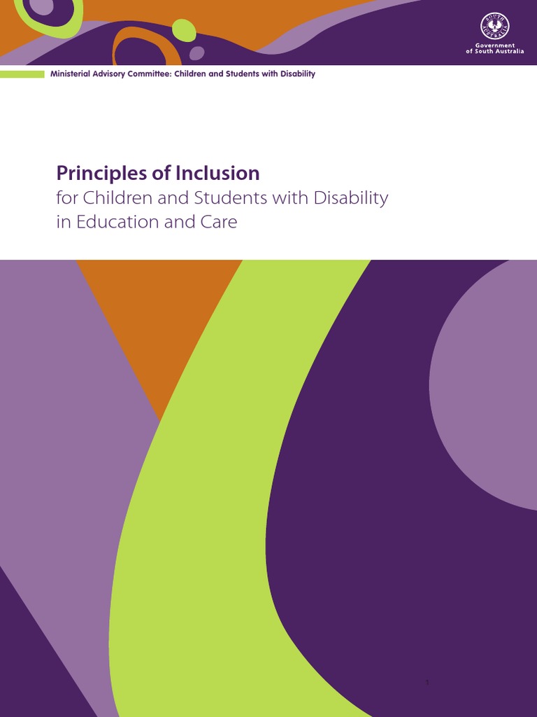 Principles of Inclusion 2017 | PDF | Inclusion (Education) | Early ...