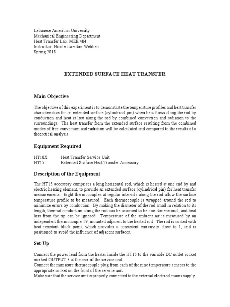 Extended Surface Heat Transfer | PDF | Heat Transfer | Heat
