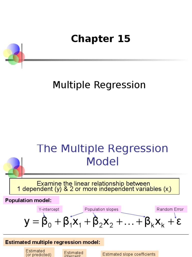 Multiple Regression | PDF | Errors And Residuals | Coefficient Of Determination