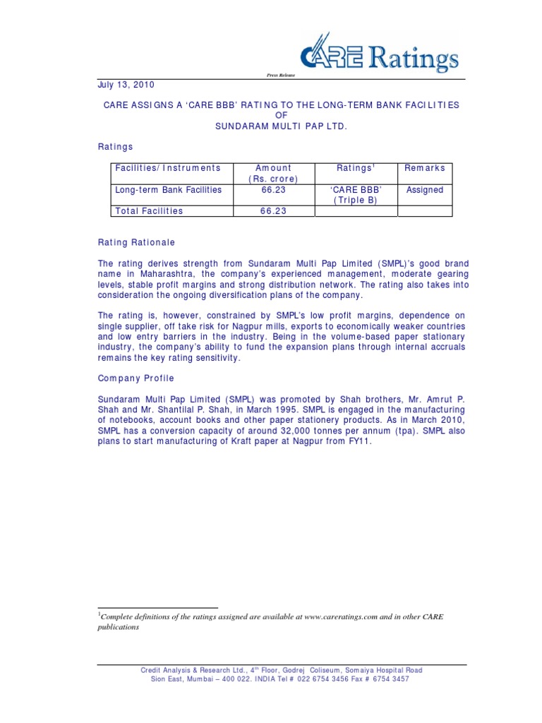 Sundaram Multi Pap LTD - 13 - 7 - 10 | PDF | Economies | Business