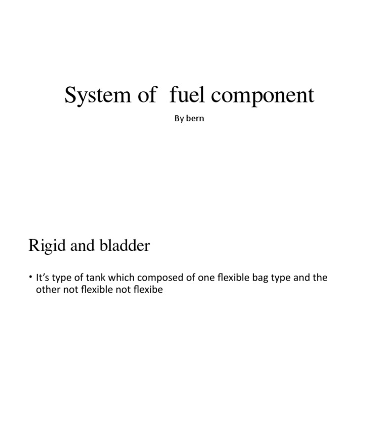 System of Fuel Component: by Bern | PDF