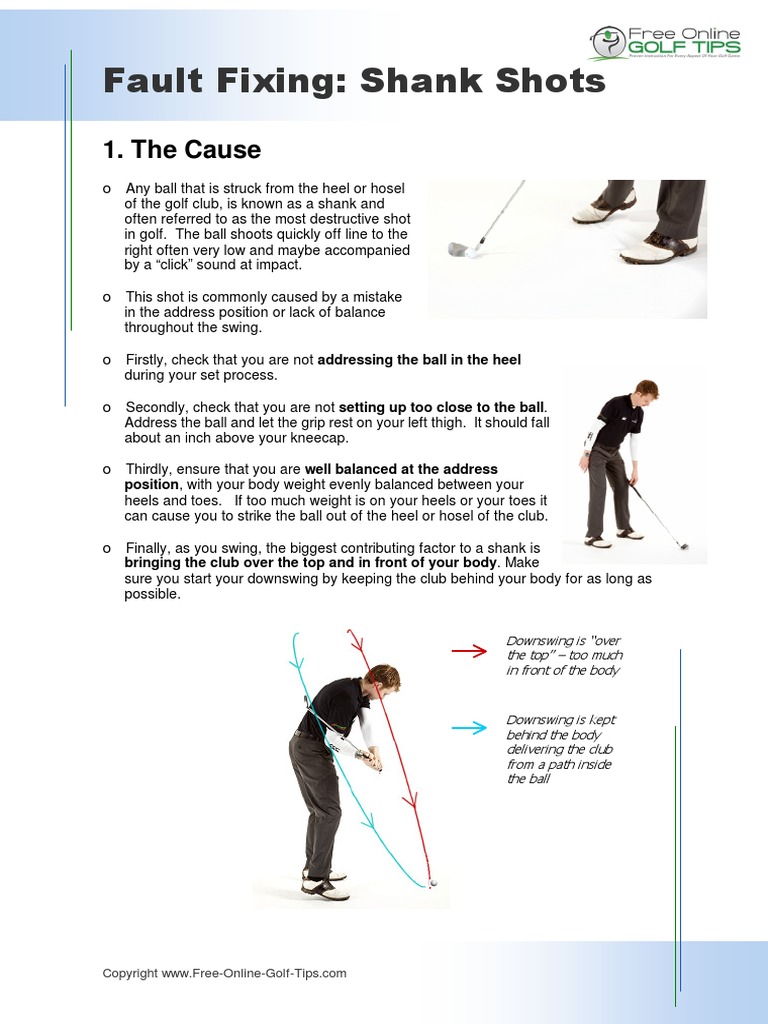 Fault Fixing: Shank Shots: 1. The Cause | PDF | Sports | Leisure